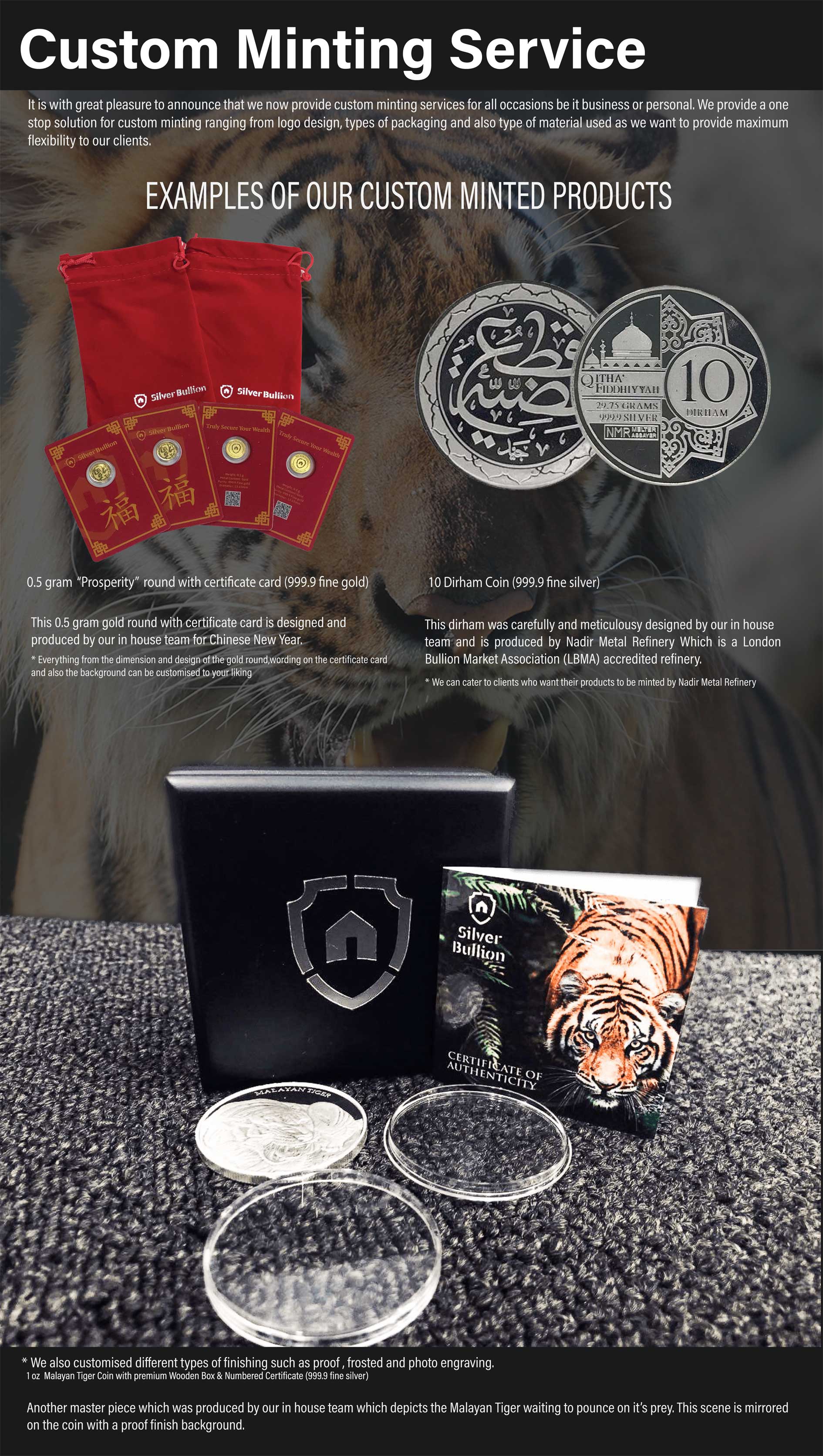 Custom Minting Service | Silver Bullion Malaysia