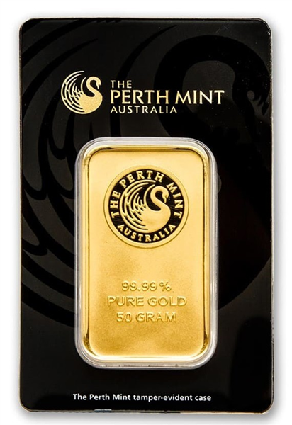 Gold Perth Mint Bar - 50 Gram | Silver Bullion Malaysia